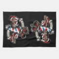 Elegant Barber Pole and Crown Personalize Kitchen Towel | Zazzle