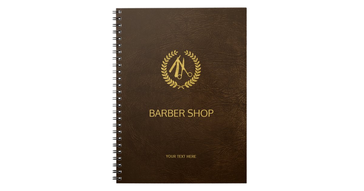 Elegant barber shop logo appointment book | Zazzle