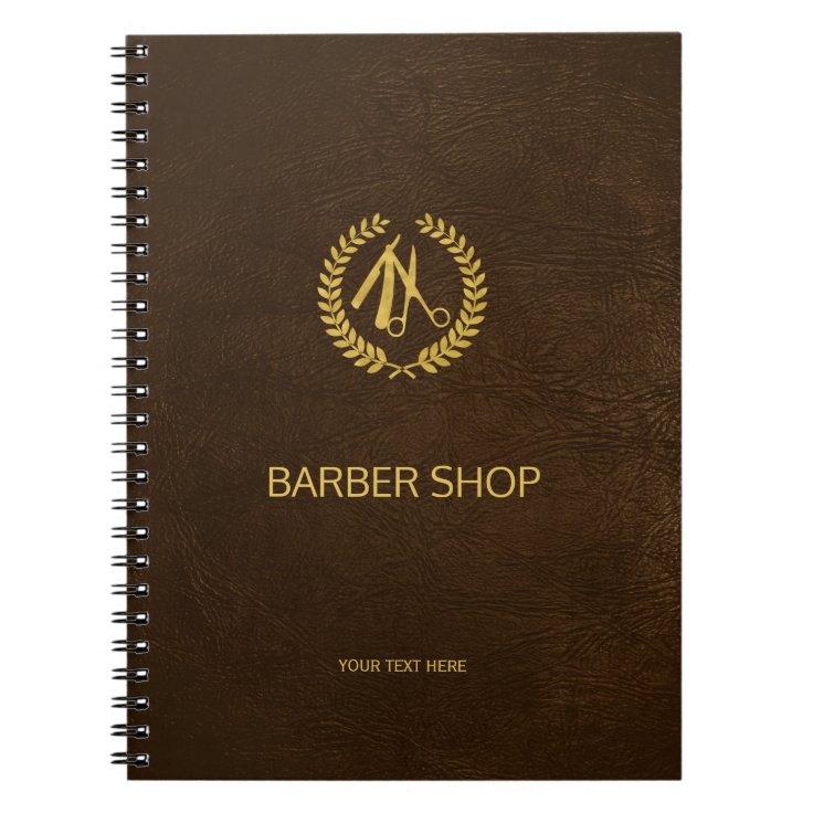 Elegant barber shop logo appointment book | Zazzle