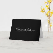 Elegant Basic Black Congratulation Card | Zazzle