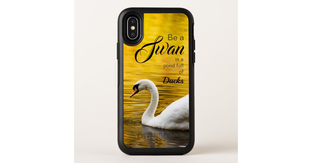 Elegant Be a Swan Typography Inspirational Otterbox iPhone Case | Zazzle