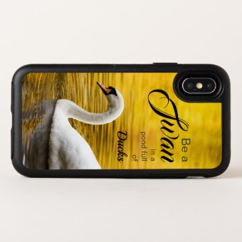 Elegant Be a Swan Typography Inspirational Otterbox iPhone Case | Zazzle