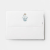 Elegant Beach Seashell Modern Script Wedding RSVP Envelope | Zazzle