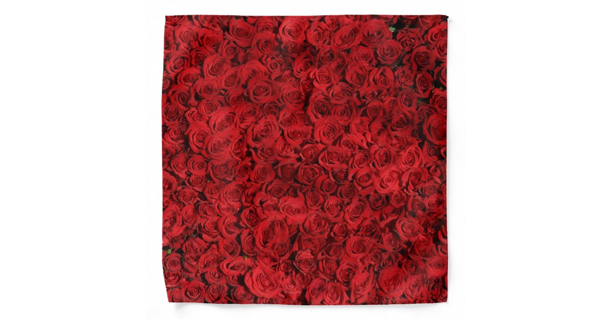 elegant beautiful stylish red roses photograph bandana | Zazzle
