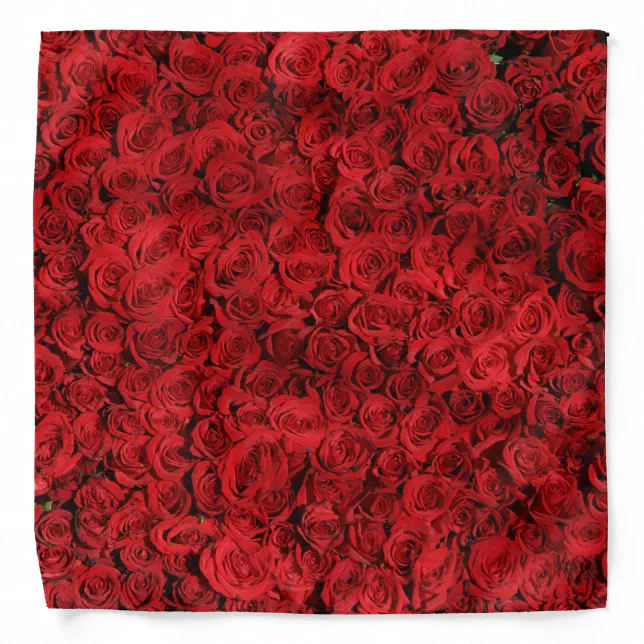 elegant beautiful stylish red roses photograph bandana | Zazzle