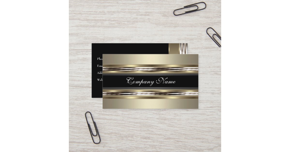 Elegant Beige and Black Business Card | Zazzle