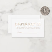 Elegant Beige Diaper Raffle Note Card | Zazzle