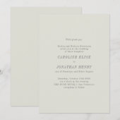 Elegant Beige Parent Names Minimalist Wedding Invitation | Zazzle