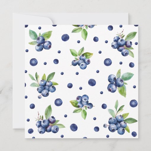Elegant Berry Sweet Baby Shower Blueberries Invitation | Zazzle