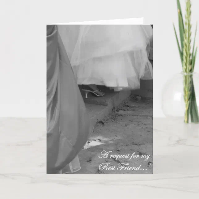 Elegant Best Friend Maid of Honor Request Card | Zazzle