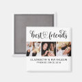 Elegant Best Friends Script Photo Collage Magnet | Zazzle