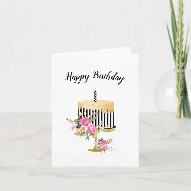 Elegant Birthday Card | Zazzle