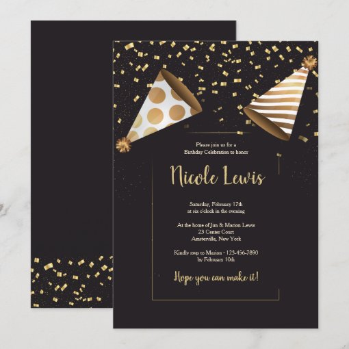 Elegant Birthday Party Invitations (for adults) | Zazzle