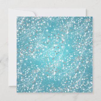 Elegant Birthday Party Sparkling Glitter Turquoise Invitation | Zazzle