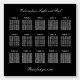 Elegant Black 15 Table Wedding Seating Chart Foam Board | Zazzle