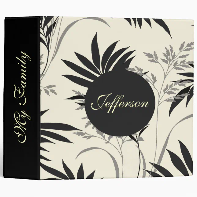 Elegant Black and Cream Photo Album binder | Zazzle
