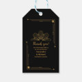 Elegant Black and Gold Art Deco Wedding Gift Tags | Zazzle