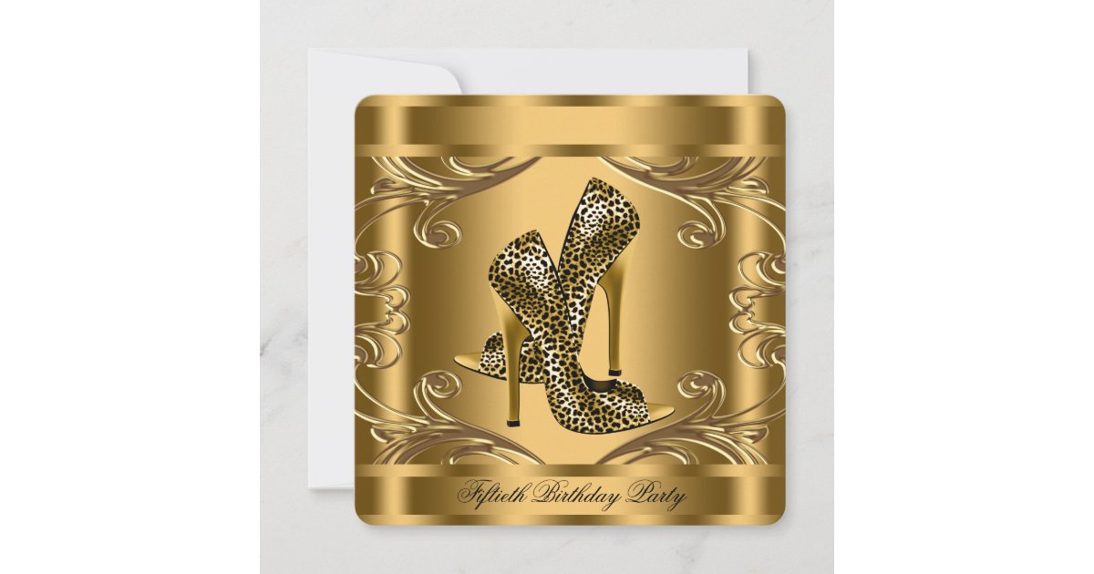 Elegant Black And Gold Birthday Party Invitation Zazzle