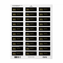 Elegant Black and Gold Class of 2013 Label | Zazzle