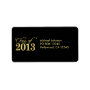 Elegant Black and Gold Class of 2013 Label | Zazzle