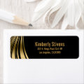 Elegant Black And Gold Dynamic Stripes Label | Zazzle