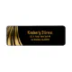 Elegant Black And Gold Dynamic Stripes Label | Zazzle