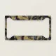 Elegant Black and Gold Glitter Agate Pattern License Plate Frame | Zazzle
