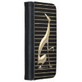 Elegant Black and Gold Greyhound Dog iPhone Wallet Case | Zazzle