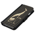 Elegant Black and Gold Greyhound Dog iPhone Wallet Case | Zazzle