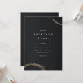 Elegant Black and Gold Happy Hour Invitation | Zazzle