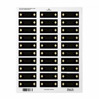 Elegant Black and Gold Label | Zazzle