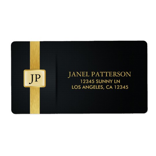Elegant Black and Gold Professional Label | Zazzle.com
