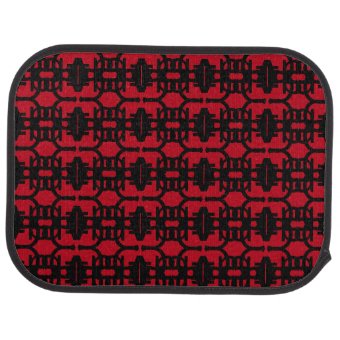 Elegant Black and Red Car Floor Mat | Zazzle