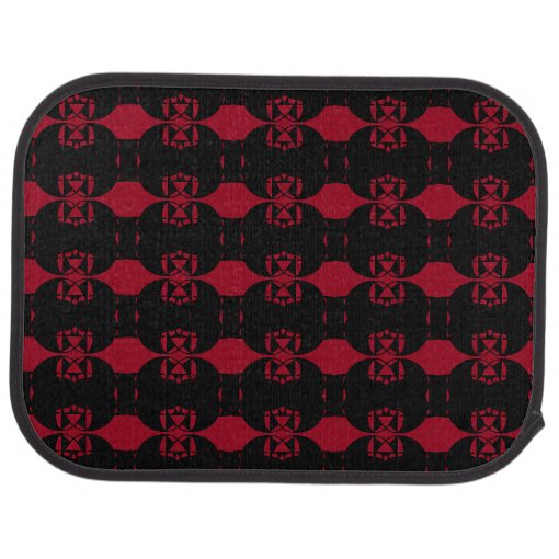 Elegant Black and Red Car Floor Mat | Zazzle