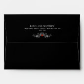 Elegant Black and Red Victorian Gothic Wedding Envelope | Zazzle