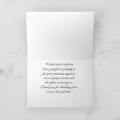 Elegant Black and Silver Thank You For Your Sympat | Zazzle