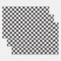 Elegant Black and White Buffalo Plaid Checkered Wrapping Paper Sheets ...