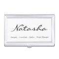 Elegant Black and White - Business Card Holder | Zazzle