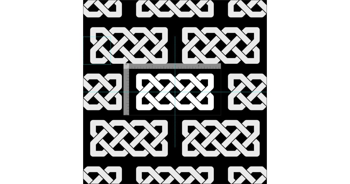 Elegant Black and White Celtic Knot Pattern Fabric | Zazzle