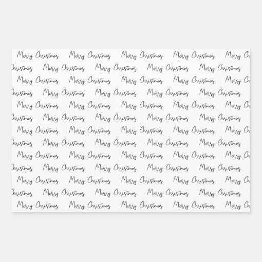 Elegant black and white Christmas Wrapping Paper Sheets | Zazzle