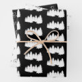 Elegant black and white Christmas Wrapping Paper Sheets | Zazzle