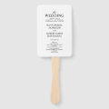 Elegant Black and White Classic Modern Wedding Hand Fan | Zazzle