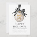 Elegant Black And White Happy Holidays Holiday Card | Zazzle