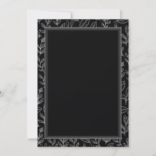 Elegant Black and White Islamic Muslim Wedding Invitation | Zazzle