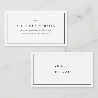 Elegant black and white minimalist website Insert | Zazzle