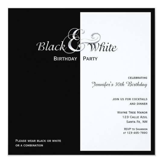 Elegant Black And White Party Invitation Zazzle elegant-black-and-white-party-invitation-zazzle