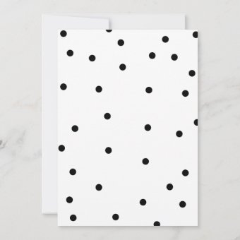Elegant Black and White Polka Dots Wedding Invitation | Zazzle
