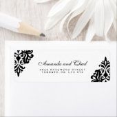 Elegant Black and White Return Address Labels | Zazzle