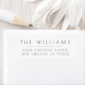 Elegant Black and White Return Address Labels | Zazzle