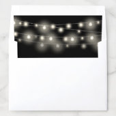 Elegant Black And White String Lights Envelope Liner | Zazzle